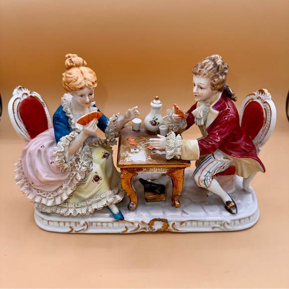 Dresden-style | Art | Vintage Dresdenstyle Figurine Of Victorian Couple ...